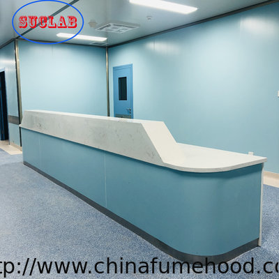 Custom Made Artificial Stone Counter Top Artificial Medical Nursing Station Specification