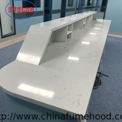 Custom Made Artificial Stone Counter Top Artificial Medical Nursing Station Specification