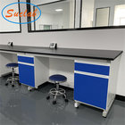 Customized Made Blue  Lab Bench Hospital  Lab Bench Furniture With Storage Manufaturers