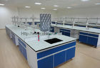 Steel C Frame Wood Lab Furniture , Counter Top Island Table For Laboratory