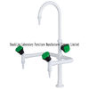 Flexible Gooseneck Lab Sink Faucets Panel Mounted Detachable Brass Serrated Nozzle