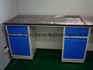 Blue Colour Wall Corner Bench /  Lab Table For Lab Project / Wall Bench With Sink Table