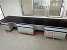 3000 mm White Anti Strongest Corrosion / Acid / Alkali Wood Lab Benches Furniture for University / College Laboratory