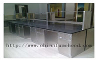 General L3000mm Stainless Steel Casework Stainless Steel Lab Furniture Surface Passivation 1.2mm Bench Top