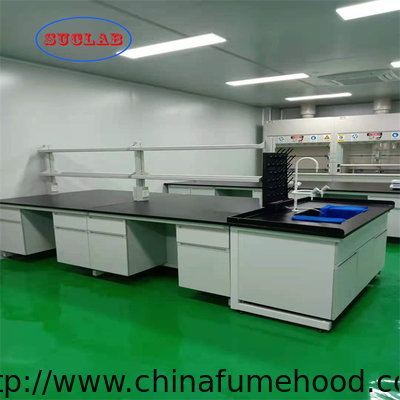 Heat Resistant Laboratory Working Table Lab Casework 3000*1500*850mm