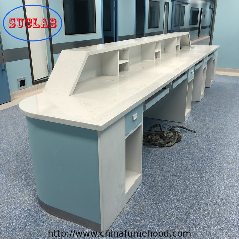 Custom Made Artificial Stone Counter Top Artificial Medical Nursing Station Specification