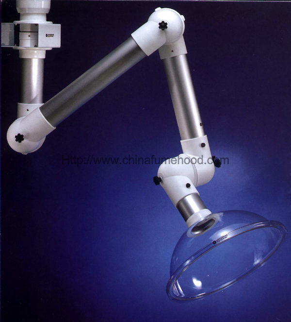 Flexible Laboratory Fittings , Bench Mounted Fume Extraction Arms With PP Tubes