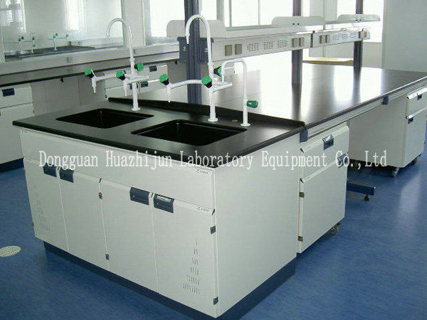Laboratory Steel Lab Furniture 3*1.5*0.85m Table Size With Adjustable Feet