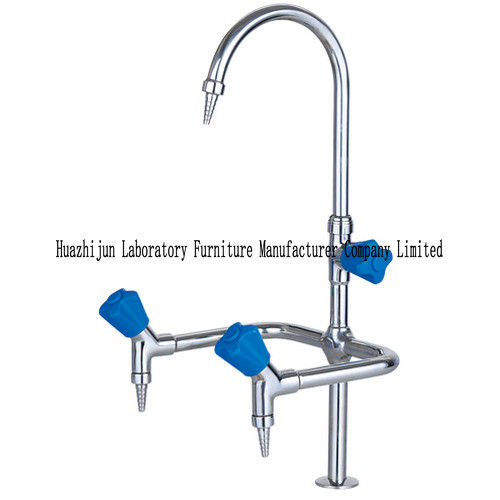 Deck Mounted Laboratory Fittings , Chemical Resistant SS Laboratory Water Faucets