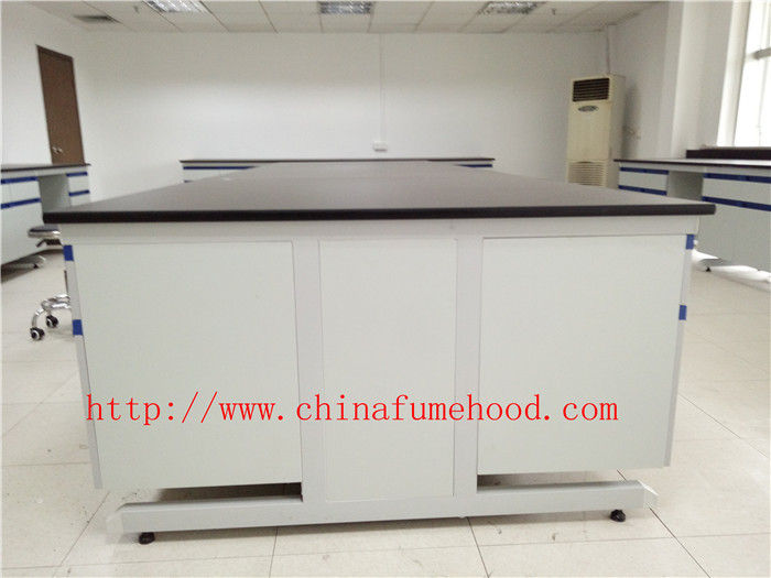 3000 mm White Anti Strongest Corrosion / Acid / Alkali Wood Lab Benches Furniture for University / College Laboratory