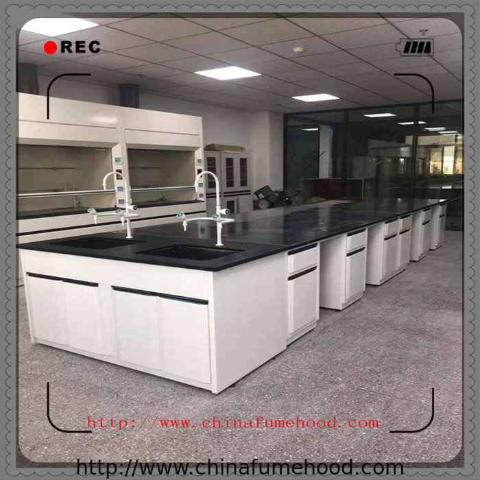 Heavy Chemical Laboratory Furniture  / Lab Tables Work Benches With Faucet